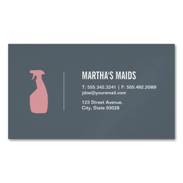 Maid Service Business Card Magnet | Zazzle