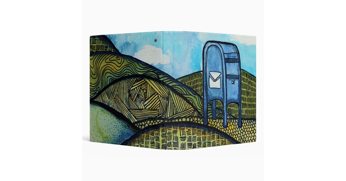 Mail Carrier Drop Box Postal Service Art 3 Ring Binder | Zazzle