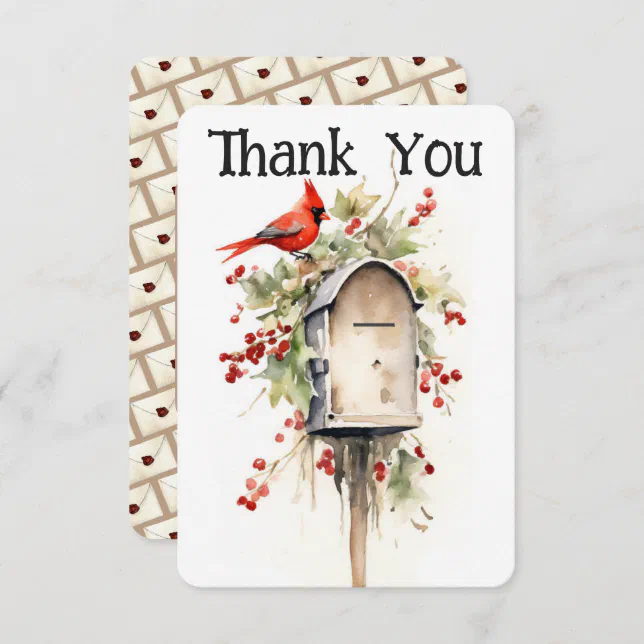 Mail Carrier Mailbox Thank You Card | Zazzle