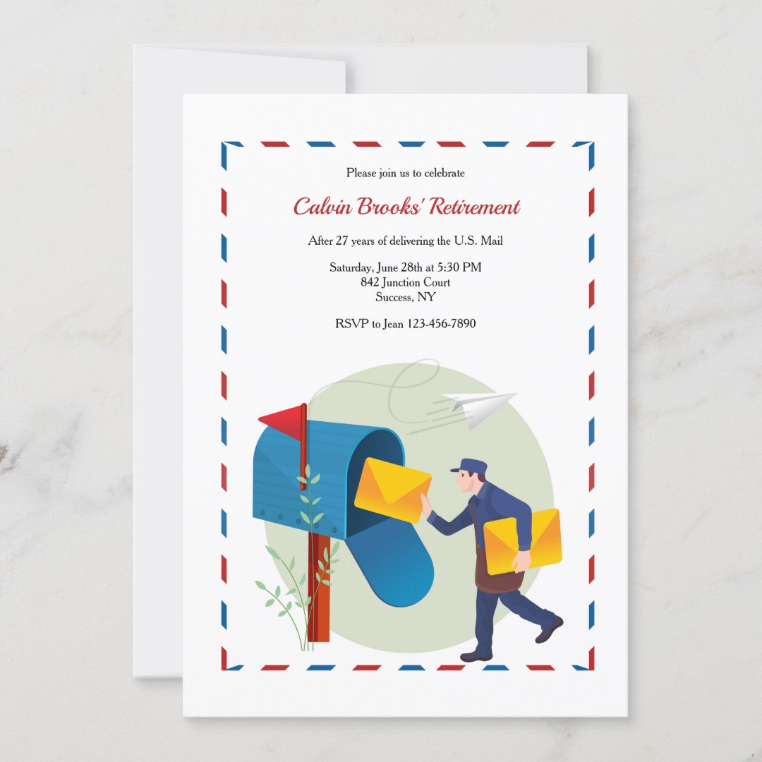 Mail Carrier Retirement Party Invitation | Zazzle