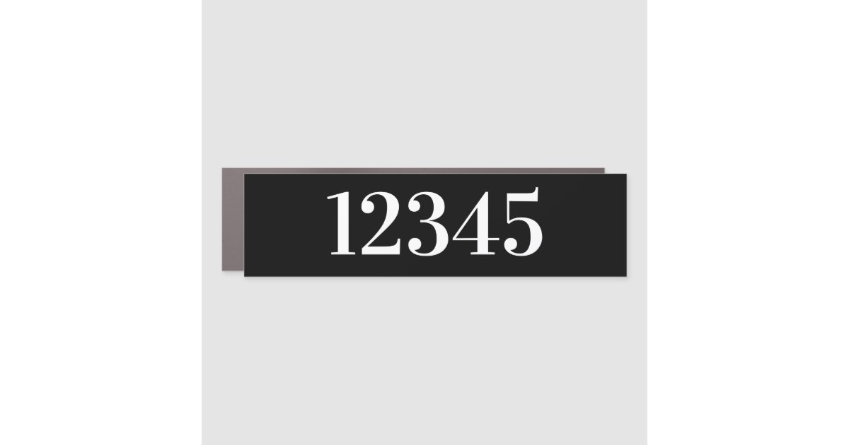 Mailbox Decal Black White House Number Template | Zazzle