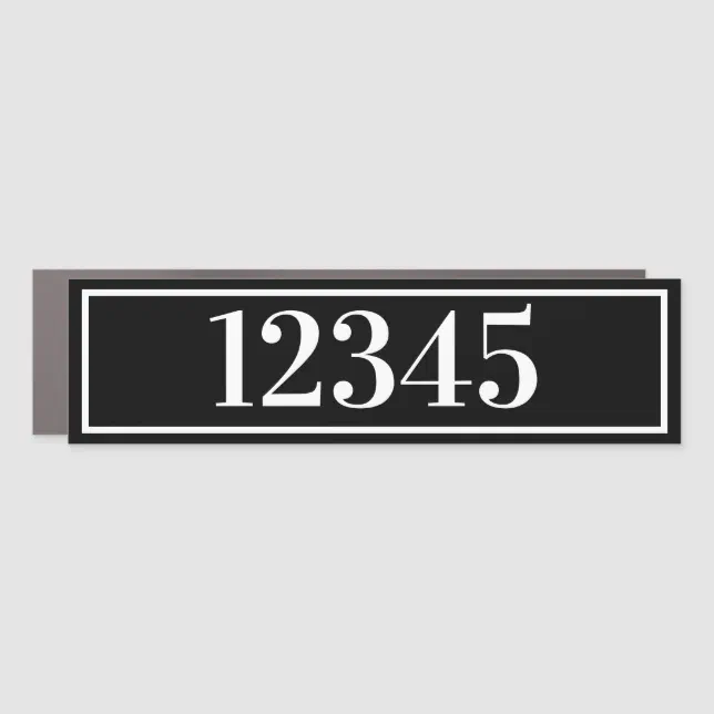 Mailbox Decal Black White House Number Template 2 | Zazzle