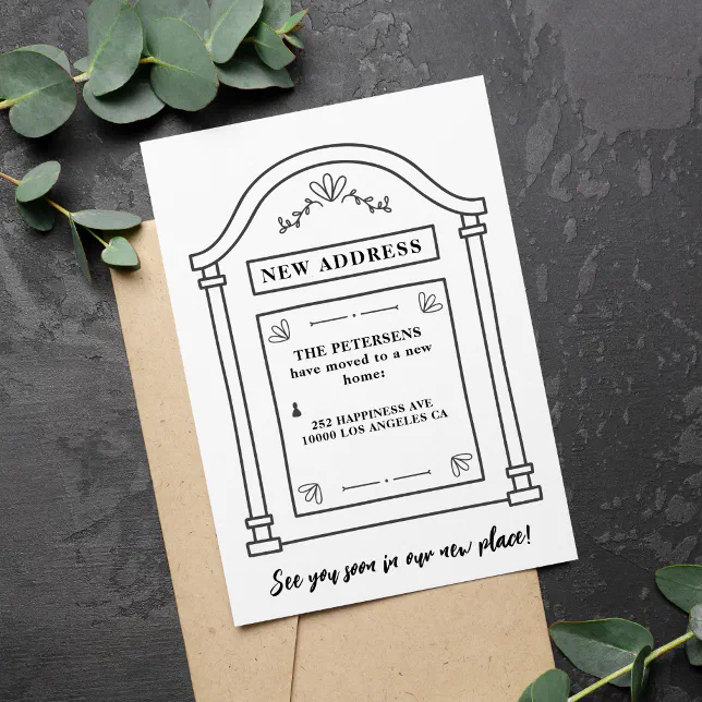 Mailbox new home address moving announcement | Zazzle