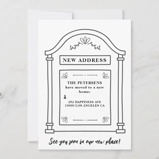 Mailbox new home address moving announcement | Zazzle