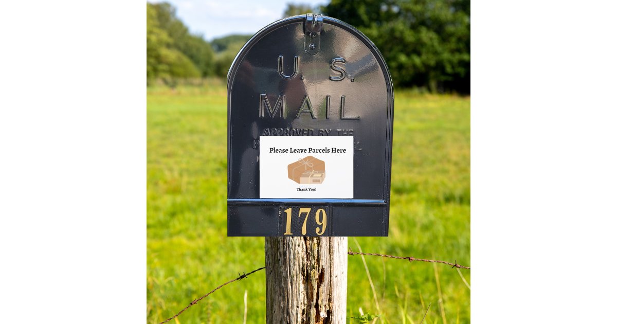 Mailbox Parcel Sticker WHITE Background | Zazzle