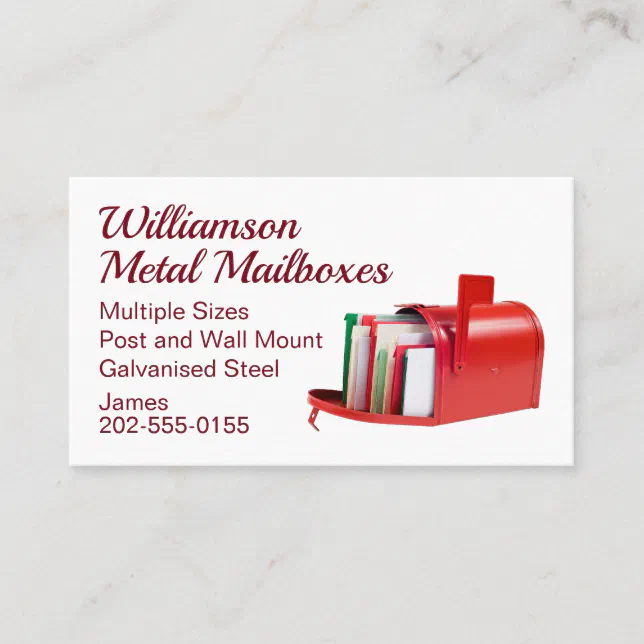 Mailbox Post Mail Business Card | Zazzle