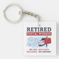 Mailman Retirement Retired Postal Worker Custom Keychain | Zazzle