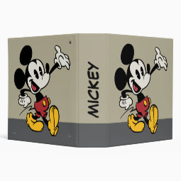 Main Mickey Shorts | Classic Mickey 3 Ring Binder | Zazzle