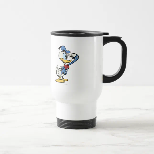 Main Mickey Shorts | Donald Duck Salute Travel Mug | Zazzle