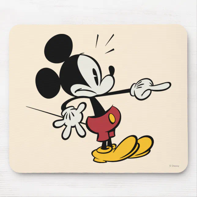 Main Mickey Shorts | Mickey Pointing Out Mouse Pad | Zazzle