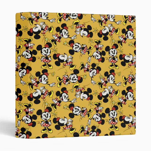 Main Mickey Shorts | Minnie Mouse Orange Pattern Binder | Zazzle