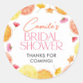 Main Squeeze Citrus Bridal Shower Favor Stickers | Zazzle