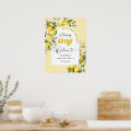 Main squeeze lemon 1st birthday party welcome poster | Zazzle