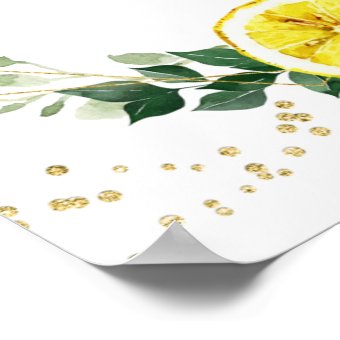 Main squeeze lemon Drinks Sign Poster | Zazzle