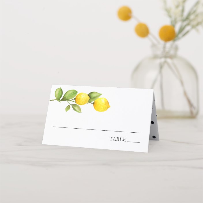 Main Squeeze Lemon Name Place Cards | Zazzle.com
