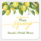 Main Squeeze Lemon Theme Wedding Bridal Shower Square Sticker | Zazzle