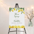 Main Squeeze Lemons Bridal Shower Welcome Sign | Zazzle