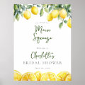 Main Squeeze Lemons Bridal Shower Welcome Sign | Zazzle