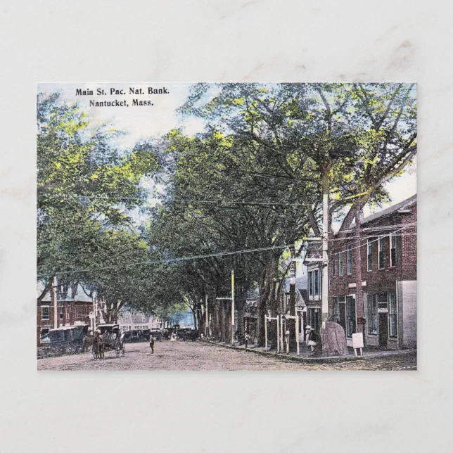 Main St Nantucket Massachusetts Vintage Postcard Zazzle