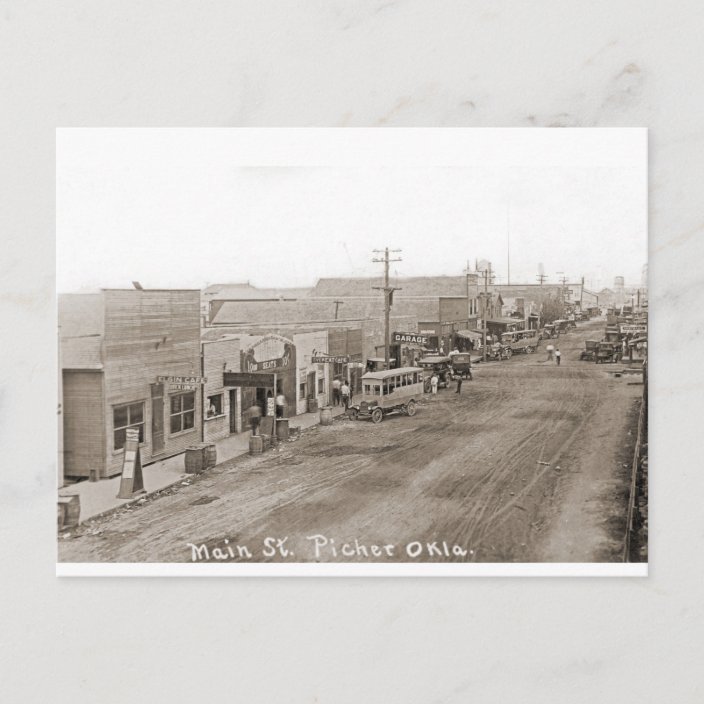 Main St. Picher Oklahoma circa1920 Postcard | Zazzle.com
