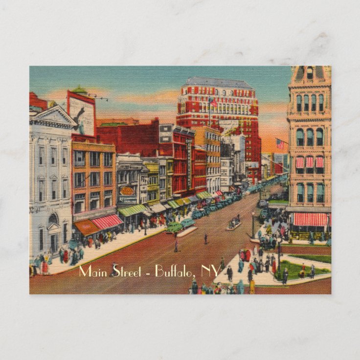 Main Street - Buffalo, NY Vintage Postcard | Zazzle