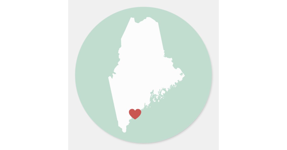 Maine Love - Customizable Sticker | Zazzle