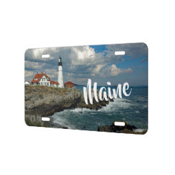 Maine Portland Head Lighthouse Photo License Plate | Zazzle