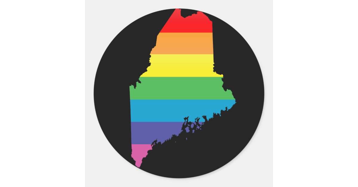 maine pride. classic round sticker | Zazzle