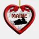 Maine Snowmobile Heart Christmas Ornament | Zazzle