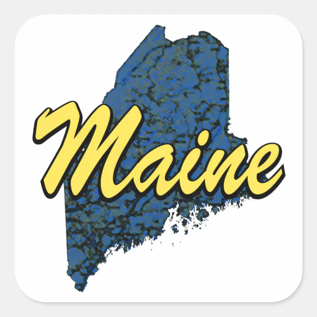 Maine Square Sticker | Zazzle