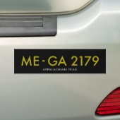 Maine to Georgia 2179 Miles - Appalachian Trail Bumper Sticker | Zazzle
