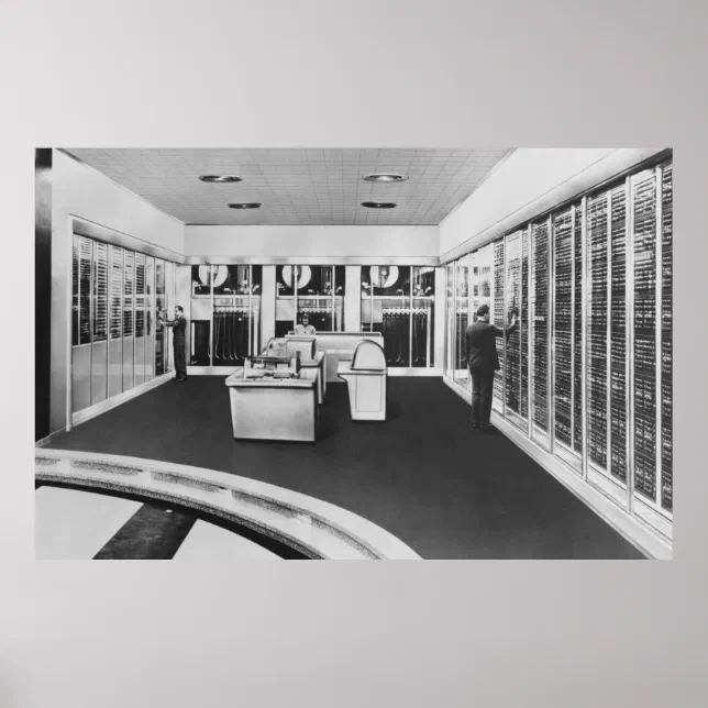 MAINFRAME COMPUTERmainframe, vintage, retro, techn Poster | Zazzle