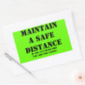 Maintain a safe distance Sticker | Zazzle
