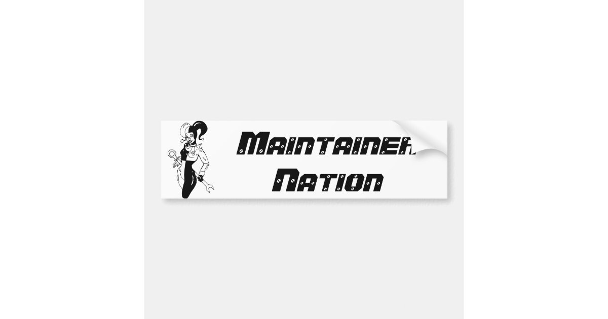 Maintainer Nation Sticker | Zazzle