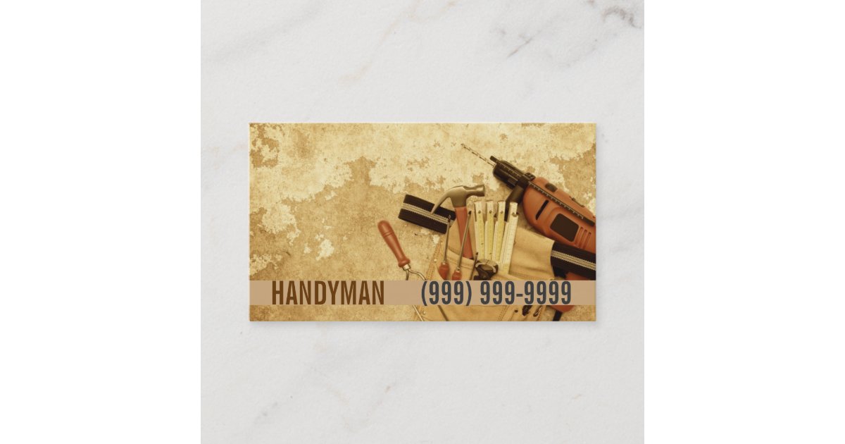 Maintenance, Construction, Handyman Business Card | Zazzle