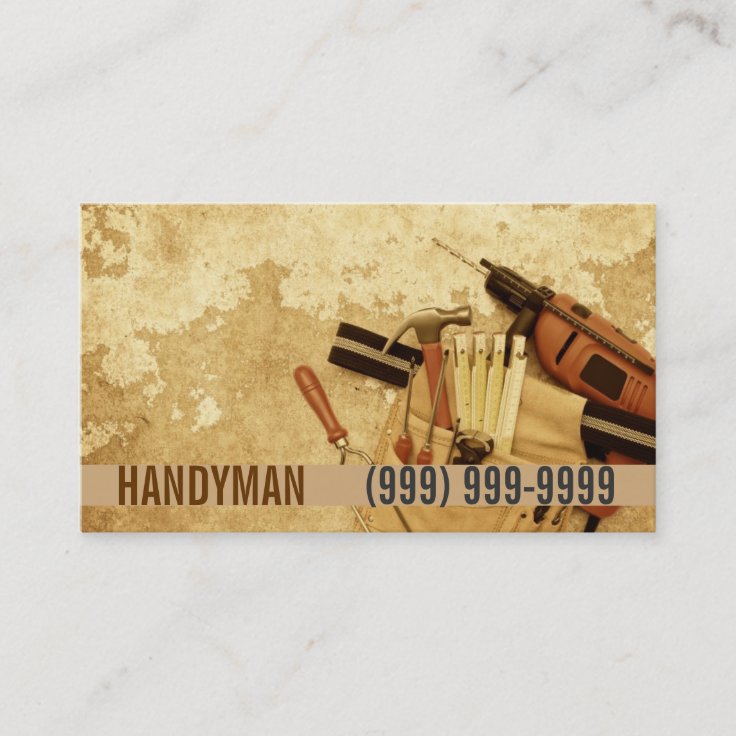 Maintenance, Construction, Handyman Business Card | Zazzle