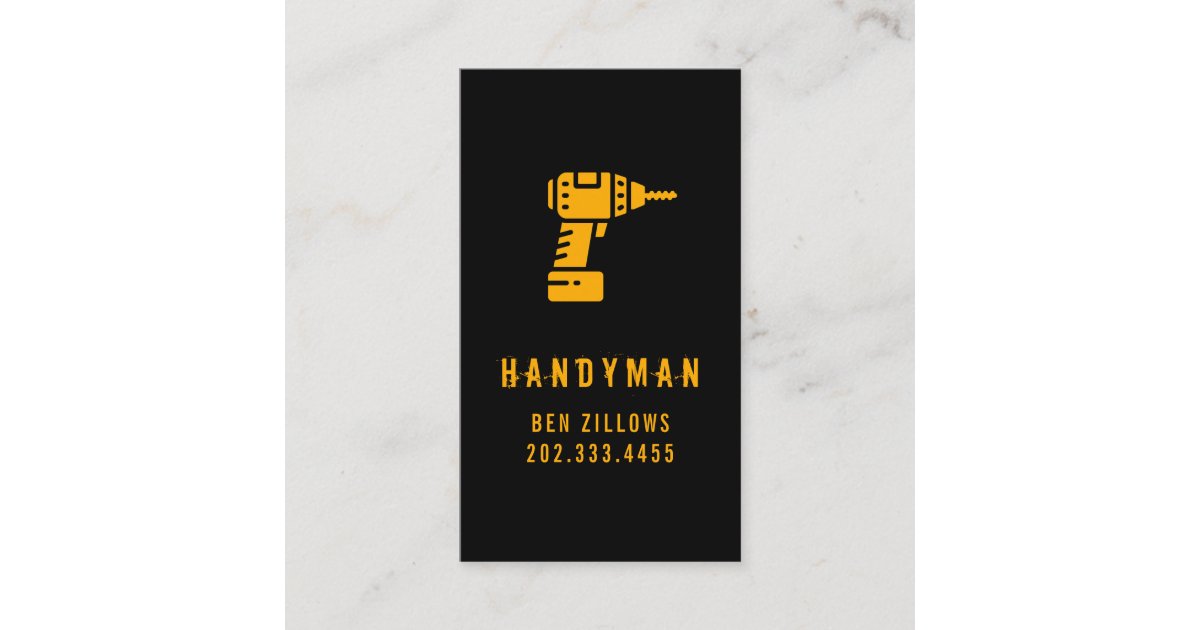 Maintenance, Construction, Handyman Business Card | Zazzle