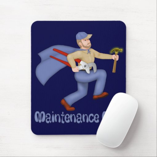 Maintenance Man Mouse Pad | Zazzle