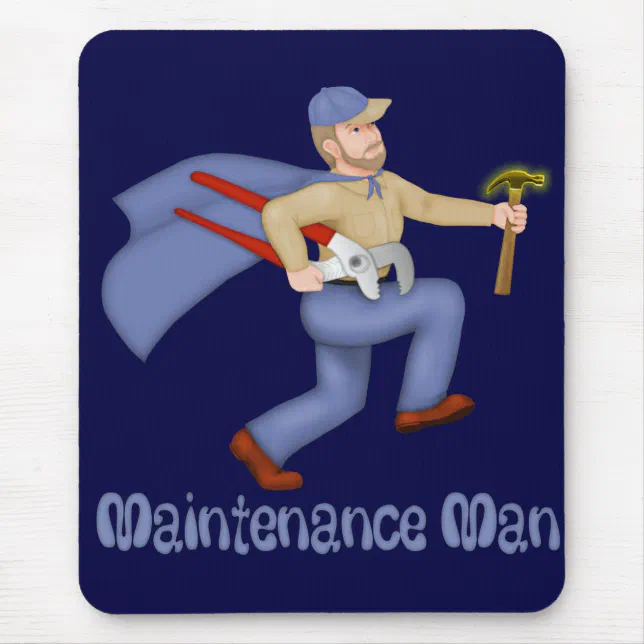 Maintenance Man Mouse Pad | Zazzle