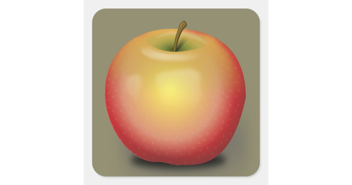 Maintosh Apple Square Sticker | Zazzle