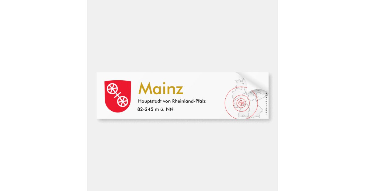 Mainz 1 bumper sticker | Zazzle