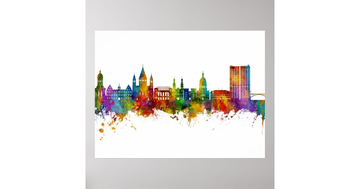 Mainz Germany Skyline Poster | Zazzle