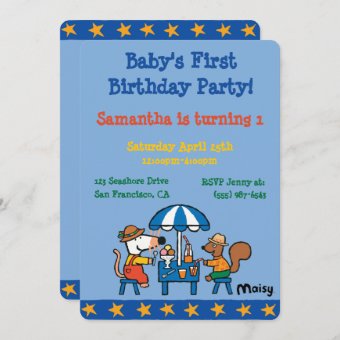 Maisy and Cyril Birthday Invitation | Zazzle