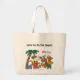 Maisy and Cyril with Palm Tree at the Beach Large Tote Bag | Zazzle