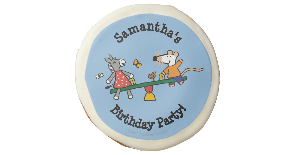 Maisy and Dotty Seesaw at the Playground Sugar Cookie | Zazzle