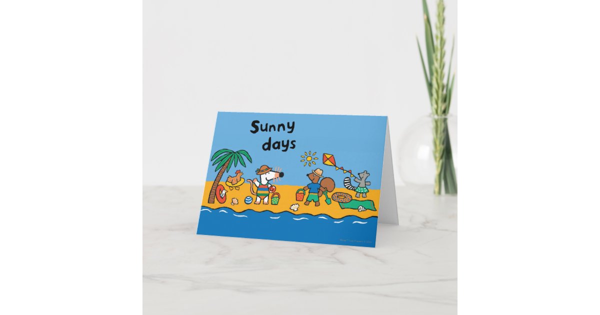 Maisy and Friends at the Beach Card | Zazzle.com