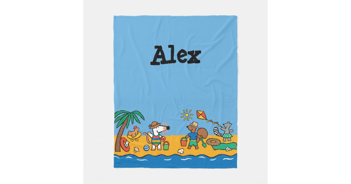 Maisy and Friends at the Beach Fleece Blanket | Zazzle
