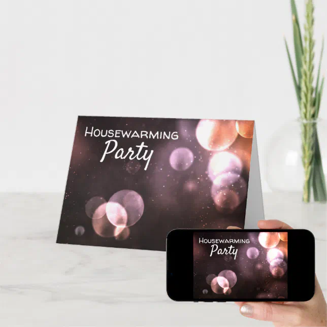 Majestic Bokeh Lights, Housewarming Party Invite | Zazzle