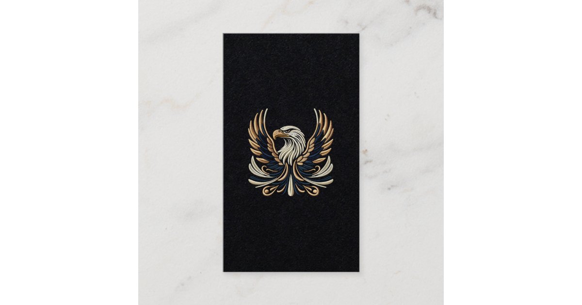 Majestic Eagle Embroidery Design Business Card | Zazzle
