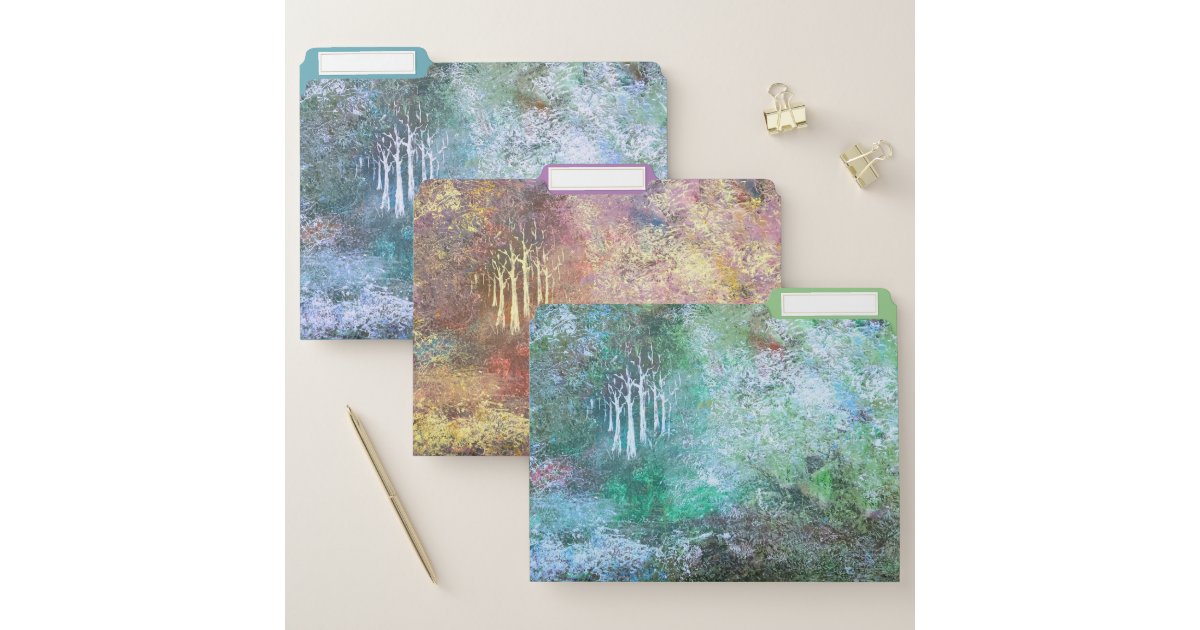 Majestic Forest Trio File Folder | Zazzle